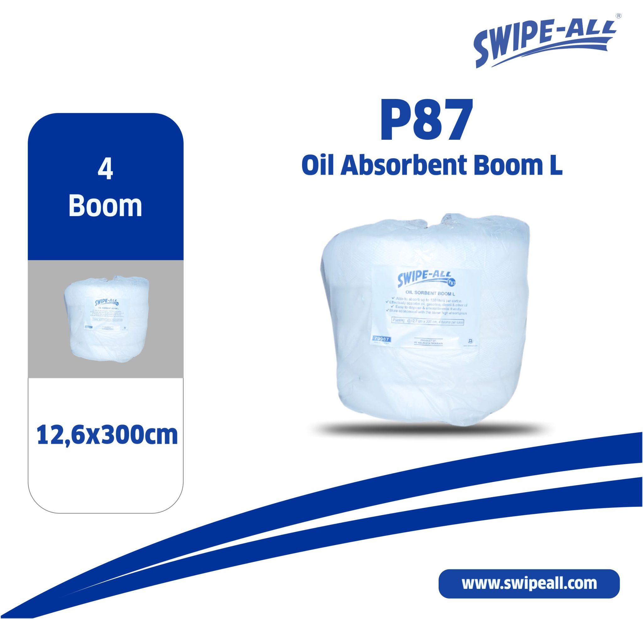 Swipe All P87 Oil Sorbent Booms | Swipe-All.com